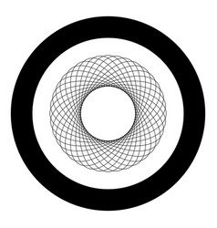 Spirograph element empty in center abstract Vector Image
