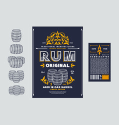 Template label for rum Royalty Free Vector Image