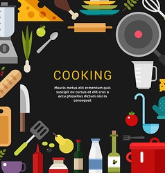 Set flat design with kitchen appliances Royalty Free Vector