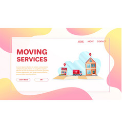 Moving concept changing address new location on Vector Image