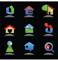 Housing icons Royalty Free Vector Image - VectorStock