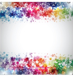Rainbow frame with stars Royalty Free Vector Image
