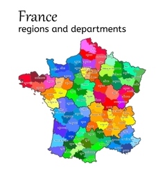 Ile-de-France french region map Royalty Free Vector Image