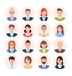 Modern avatars man and woman flat design Vector Image