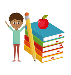 Classroom books cartoon Royalty Free Vector Image