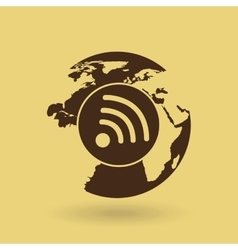 Sphere circle binary code icon Royalty Free Vector Image