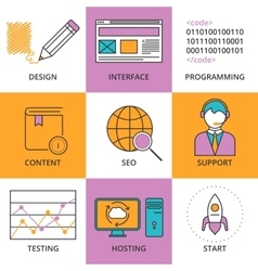 A set linear icons Royalty Free Vector Image - VectorStock