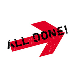 All done rubber stamp Royalty Free Vector Image