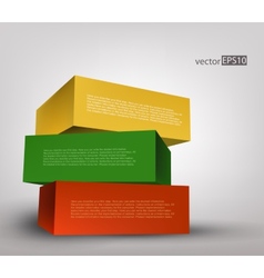 3d boxes Royalty Free Vector Image - VectorStock