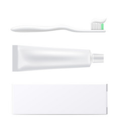 White and striped toothpaste blob set Royalty Free Vector