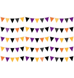 Halloween flags or bunting isolated on white Vector Image