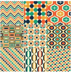 Seamless green retro pattern Royalty Free Vector Image