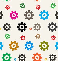 Abstract paper cogs gears on blue background Vector Image