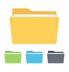 Green file folder icon Royalty Free Vector Image