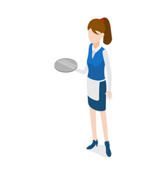 A waitress Royalty Free Vector Image - VectorStock