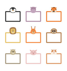 Label templates with kids coloring Royalty Free Vector Image