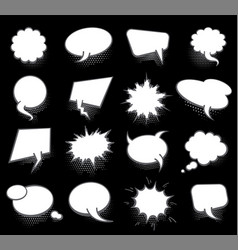 Set of blank template in pop art style comic text Vector Image