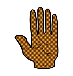Comic cartoon open hand Royalty Free Vector Image