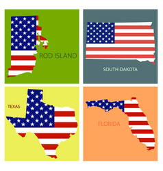 Poster map of united states of america with state Vector Image