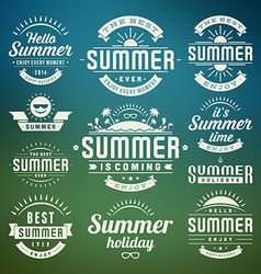 Retro summer design elements Royalty Free Vector Image
