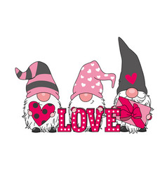 Couple gnomes in love isolated Royalty Free Vector Image