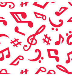 Music notes seamless pattern Royalty Free Vector Image