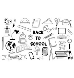 Hand drawn candy set linear doodle style Vector Image