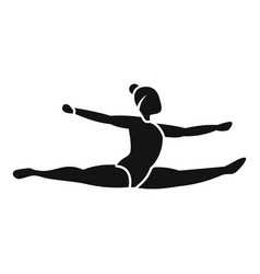 Split jump girl gymnastics icon simple style Vector Image