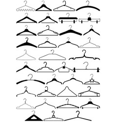Clothes hanger collection Royalty Free Vector Image