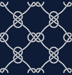 Seamless nautical rope pattern half knots Vector Image