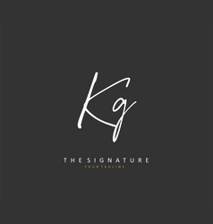Kg initial letter handwriting and signature logo Vector Image