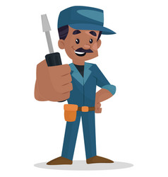 Cartoon serviceman Royalty Free Vector Image - VectorStock