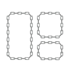 Silver Chain Frame Round Royalty Free Vector Image