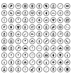 100 midwife icons set simple style Royalty Free Vector Image