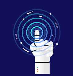 Robot hand click Royalty Free Vector Image - VectorStock