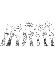 Cartoon monkey clapping hand Royalty Free Vector Image