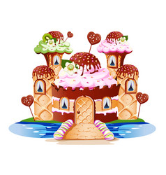 Sweet castle Royalty Free Vector Image - VectorStock