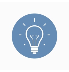 Simple light bulb conceptual icon with gears Vector Image