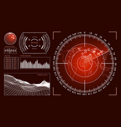 Tech interface futuristic high tech symbols hud Vector Image