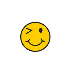 Smile emoticon template design Royalty Free Vector Image
