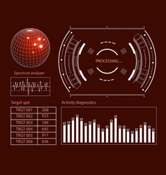 Futuristic user interface hud tech elements Vector Image