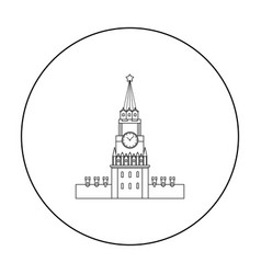 Kremlin icon in outline style isolated on white Vector Image