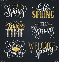 Spring time wording Royalty Free Vector Image - VectorStock