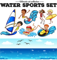 Kids engaging in different sports activities Vector Image