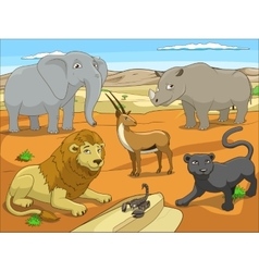 Educational game african savannah animals Vector Image