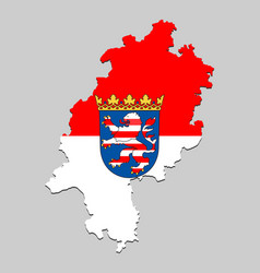 Hesse hessen state map germany province silhouette
