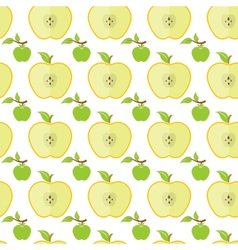 Seamless pattern with green red and yellow apples Vector Image