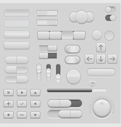 Sliders and switches ui Royalty Free Vector Image