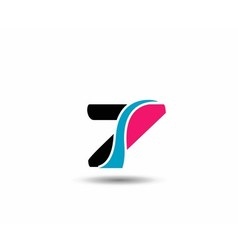 Number seven 7 logo icon template elements Vector Image