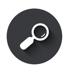 Modern magnifying glass light circle icon Vector Image